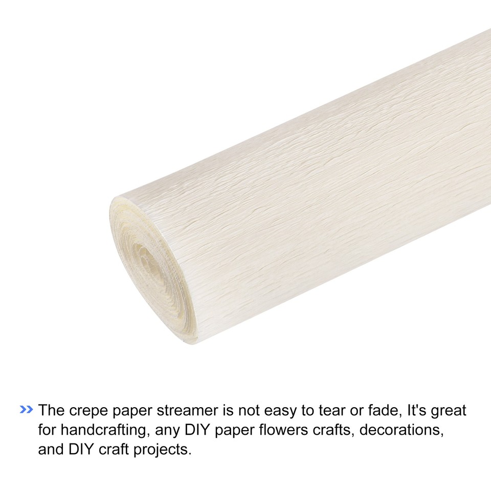 Crepe Paper Roll Crepe Paper Decoration 6.9ft Long 20 Inch Wide, Milky ...