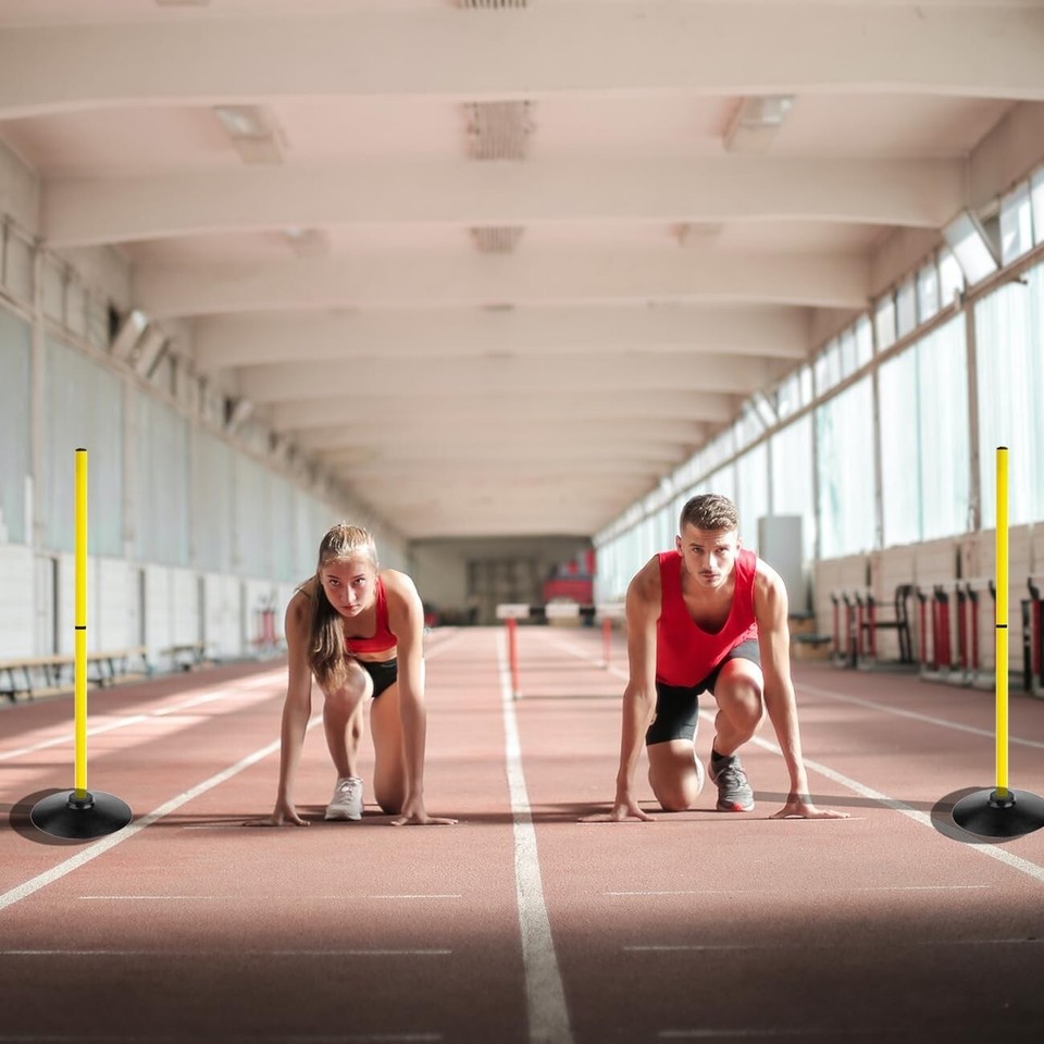 Soccer Agility Poles Set Detachable Sports Trainning Speed Pole Slalom ...