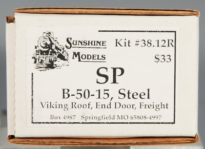 Sunshine Models 38.12R SP B-50-15 HO Boxcar Kit w/Viking Roof/Steel/end ...