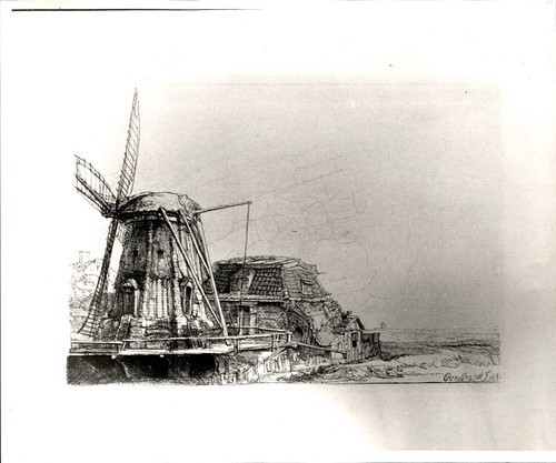 LD252 1984 Original Photo of REMBRANDT ETCHING of THE WINDMILL Art from ...