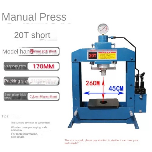 20T Manual Hydraulic Press Bearing Press Frame Gantry Forging Press ...