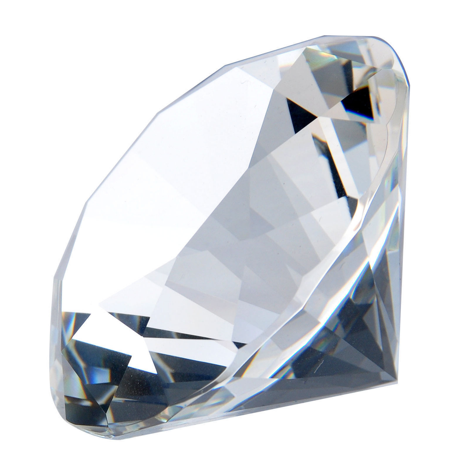 Large Crystal Clear Diamond Shape Paperweight Glass Wedding Favor Gift ...