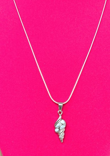 Sterling Silver Larimar Twisted Shell Pendant SPL14344 | eBay
