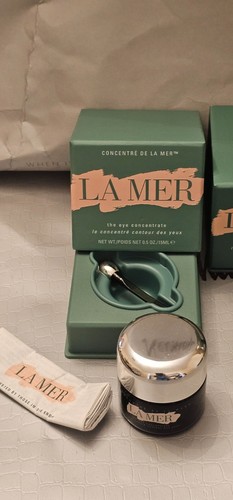EMPTY Jar LA MER Concentrate Eye Cream .5 Oz/15 ML Jar Box Spatula ...