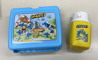 Vintage Smurfs Lunch Box & Thermos 1980’s | eBay