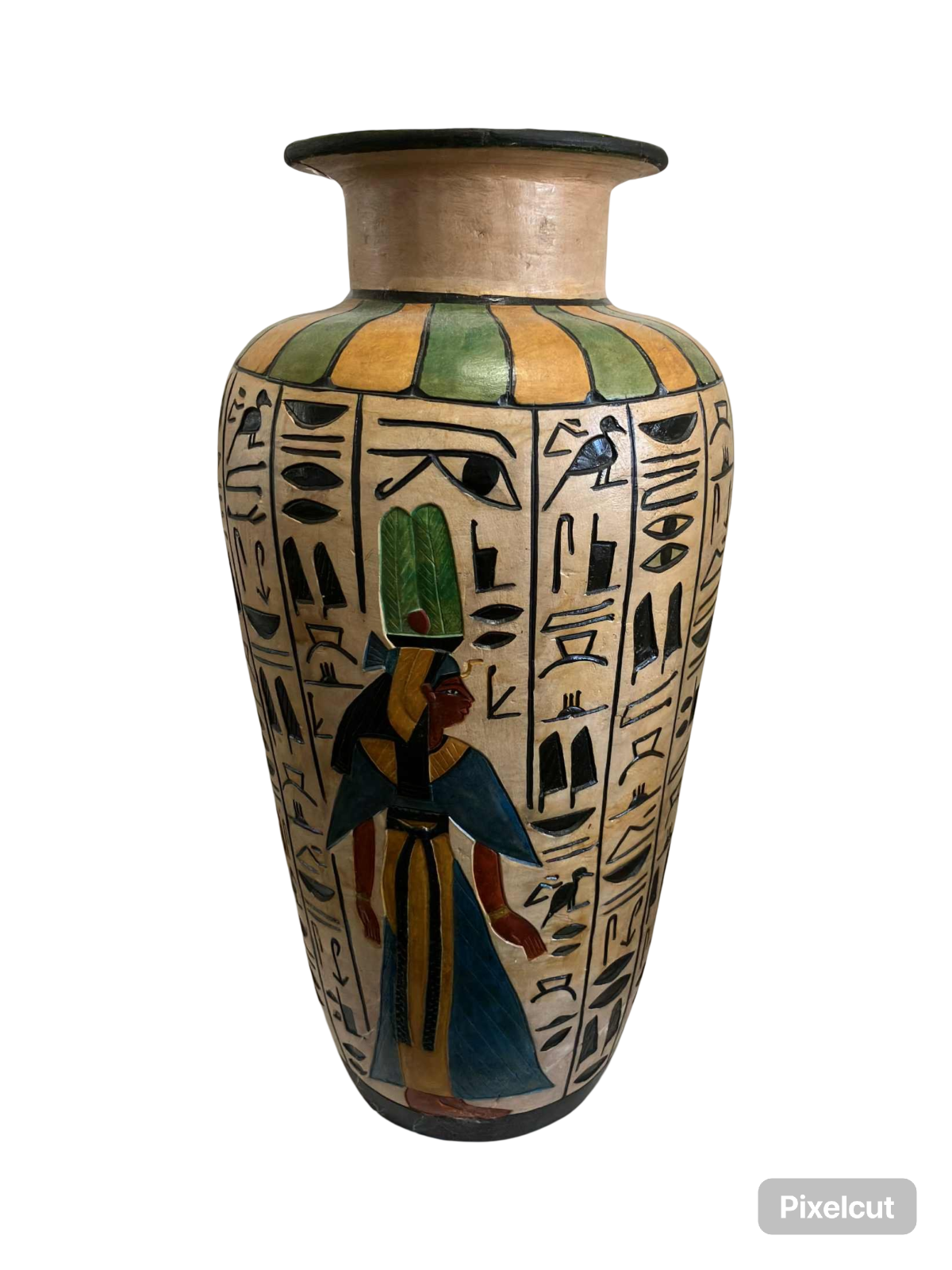 New Egyptian Museum Replica Isis , Horus & Anubis Vase By Kemet Art | eBay