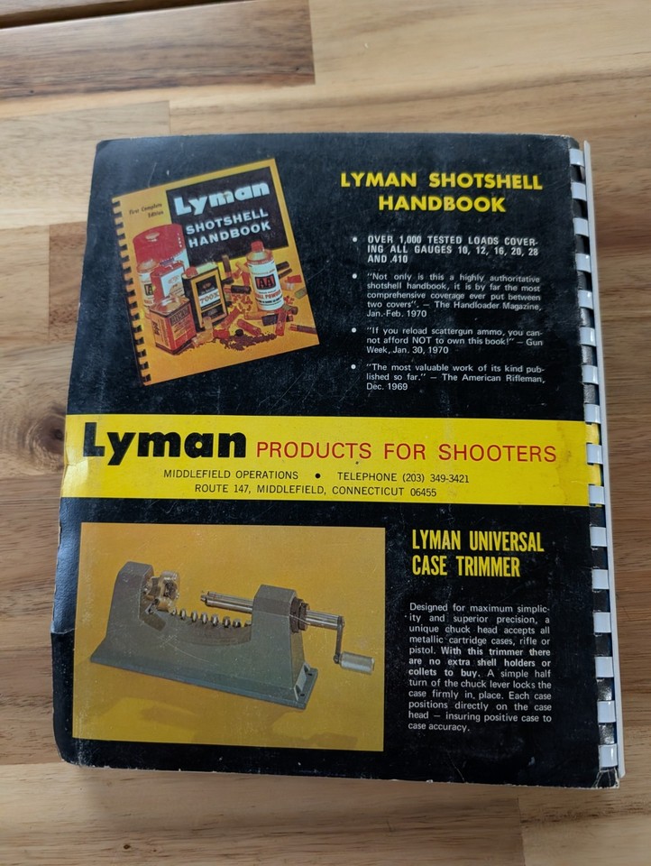 Lyman Reloading Handbook Manual 45th Edition Rifle Pistol Muzzle ...