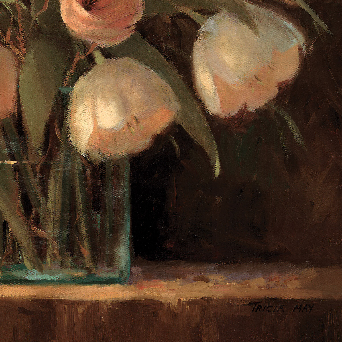 24W"x24H" L’ESSENCE II by TRICIA MAY - VASED FLOWERS TABLE - CHOICES OF ...