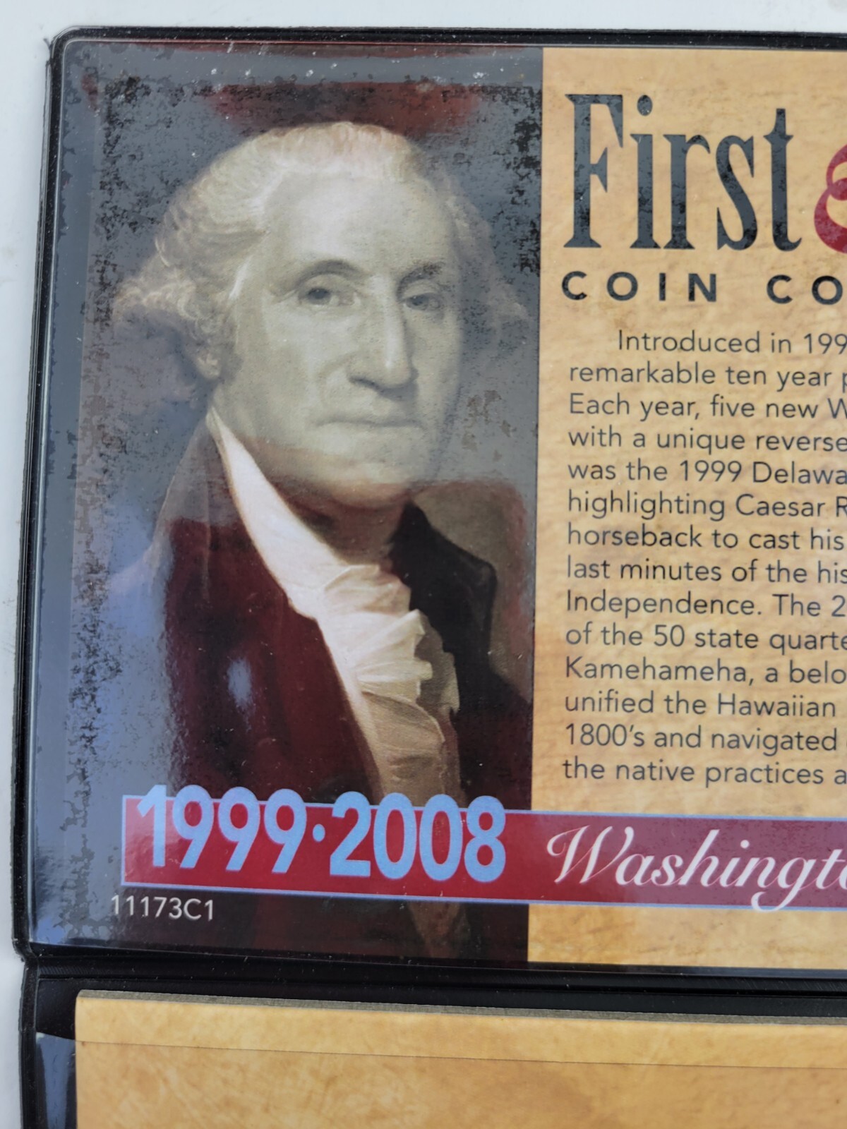 2pc First & Last Coin Collection of 1999-2008 Washington State Quarters ...