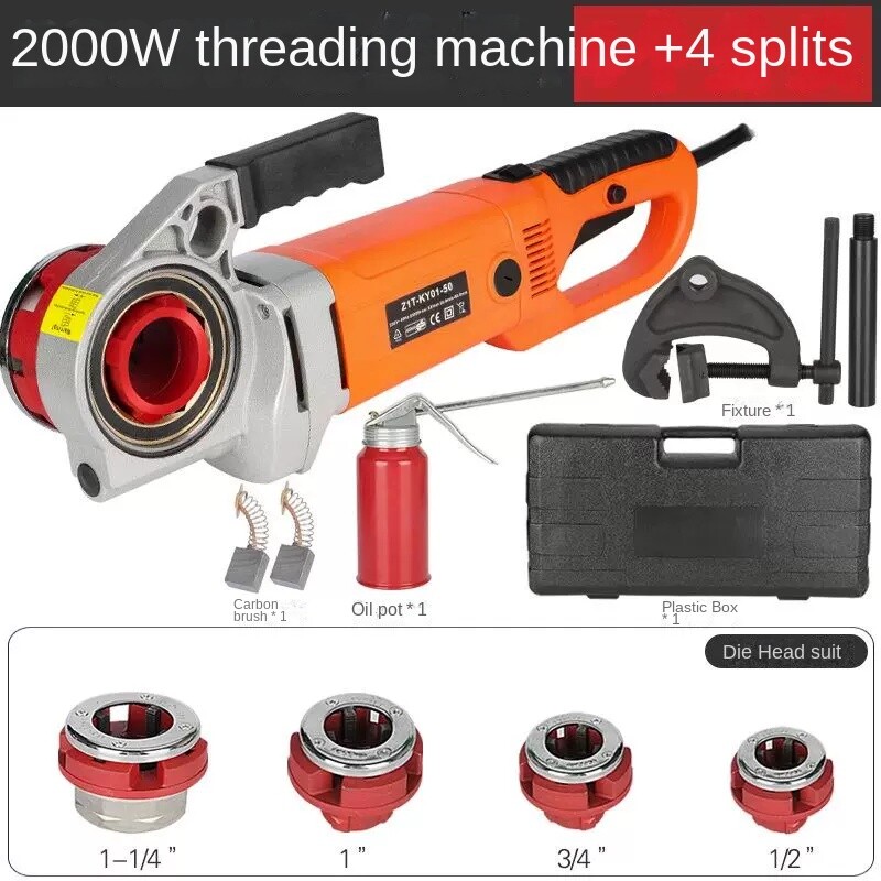 Portable Hand-Held Electric Pipe Threading Machine Pipe Threading Tool ...