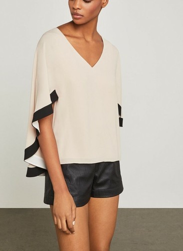 BCBG MAX AZRIA NWT $158 Charmaine Colorblock Contrast Trim Top Size Small | eBay