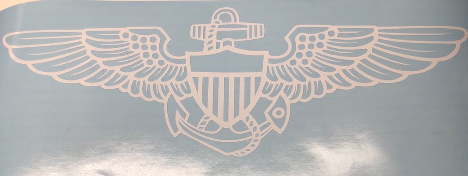 White Navy Aviator Wings Sticker Decal Vinyl logo naval pilot aviation ...