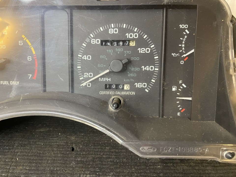 1990-1993 Ford Mustang SSP 160MPH Speedo Certified Cluster V8 Police ...