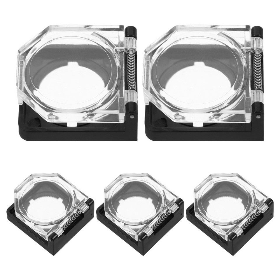 5 Pcs Clear Plastic Safety Cover Emergency Stop Button Protective | eBay