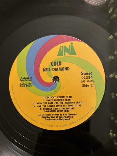 Vinyl Record - Neil Diamond: Gold - 1970 LP | eBay