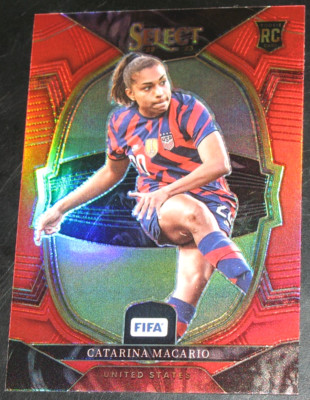 2022-23 Select FIFA Catarina Macario Red Prizm USWNT USA Terrace RC ...