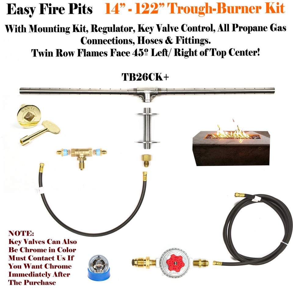 TB50CK+: DELUXE PROPANE DIY GAS FIRE PIT KIT & 50" LIFETIME WARRANTED ...