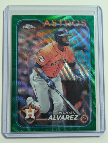 2024 Topps Chrome Yordan Alvarez Green Refractor /99 Houston Astros ...