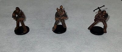 Star Wars Miniatures - Chewbacca, w/ CP30, Rebel Hero with cards. 3 ...