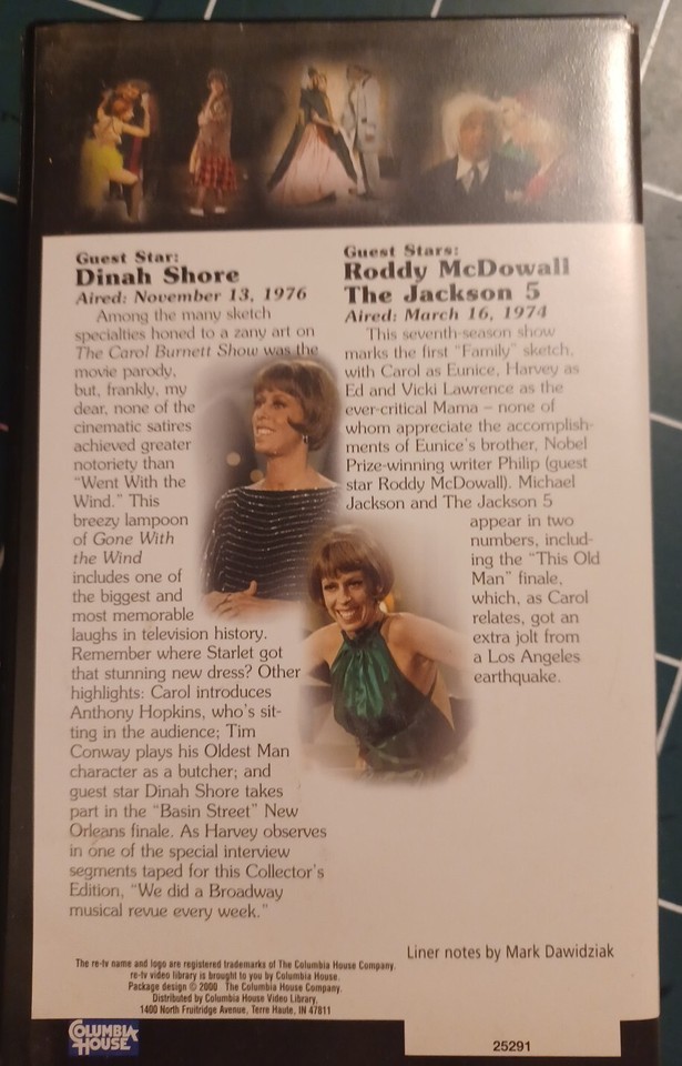 The Carol Burnett Show Collector's Edition VHS Dinah Shore, Jackson 5 (2000) | eBay