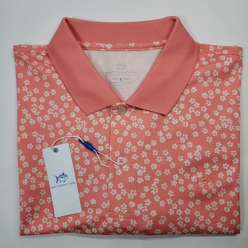 NEW NWT Men's Medium Southern Tide Polyester Floral AOP Pattern Golf ...