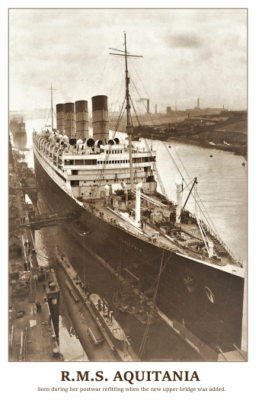 Cunard Aquitania Refit Poster 11 x 17 | eBay