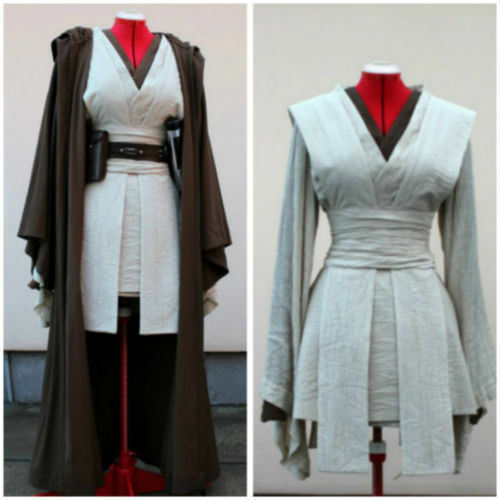 Star Wars cosplay Female Jedi Padawan Dres Uniform cape set custom made ...