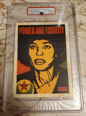 2019 Obey Facing The Giant Signed by Angela Davis - PSA 8 NM-MT / AUTO ...