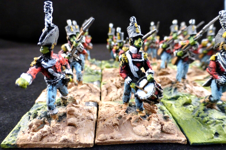 28mm Napoleonic British Infantry Regiment Painted Metal Models - Green ...