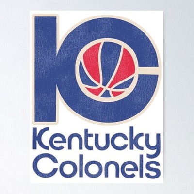 Kentucky Colonels Poster Vintage Basketball Logo Retro 12x8in Metal ...