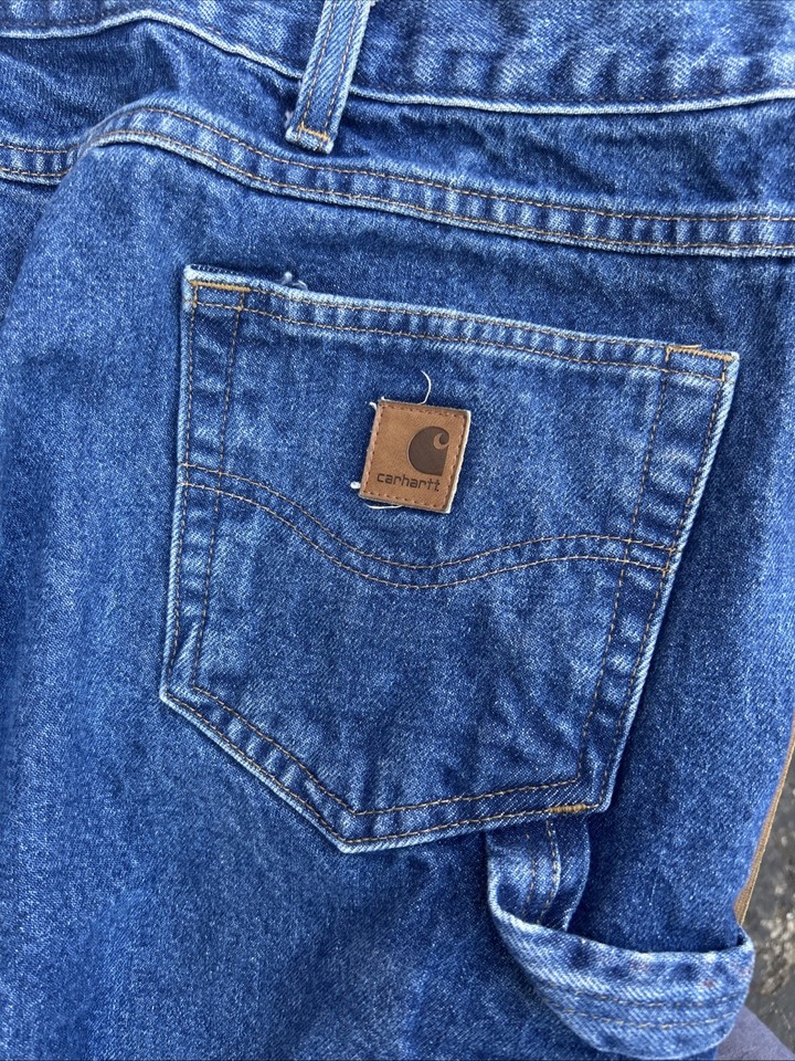 Carhartt Jeans Mens 42x30 Carpenter Relaxed Fit Workwear Blue Denim ...