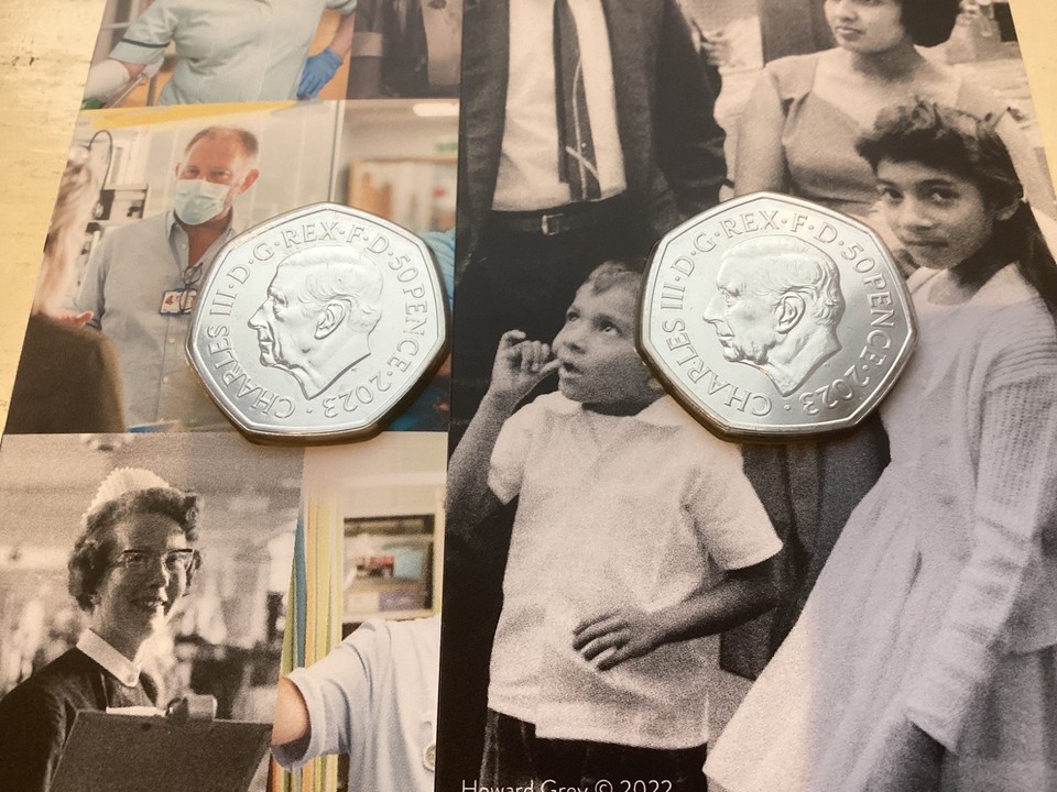 NHS 50p AND Windrush Generation 50p. Not in circulation. Royal Mint ...