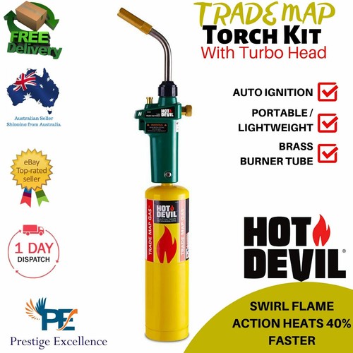 HOT DEVIL Portable Lightweight Trade Map Gas Cylinder With Turbo Torch ...