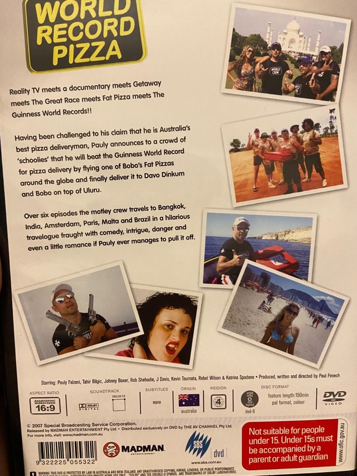 World Record Pizza region 4 DVD (Australian comedy series ...