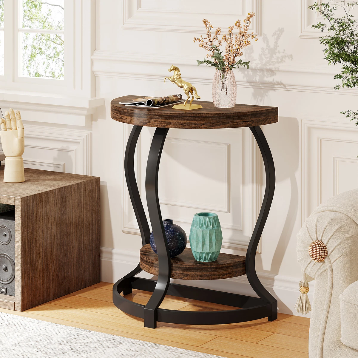 Semi Circular End Table