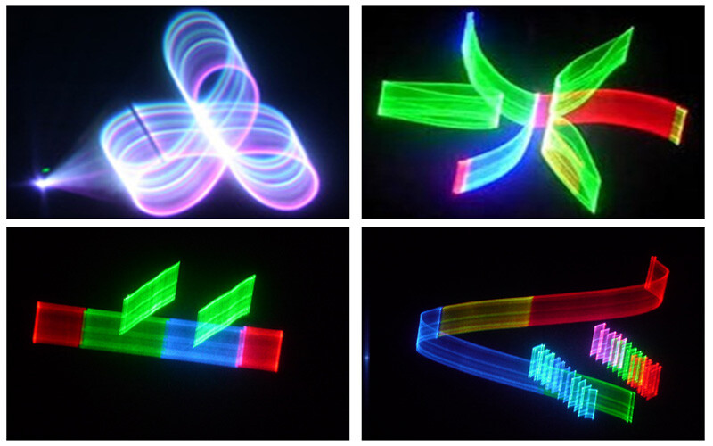 1500MW ILDA SD card RGB 3D full color animation pattern laser stage ...