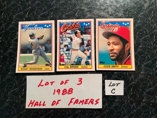 1988 TOPPS AMERICAN UK MINIS Hall Of Famers Lot of 3 SMITH , HENDERSON ...