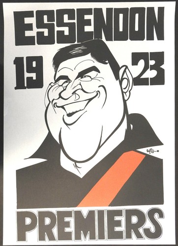 1923 Essendon Premiers Weg poster Tom Fitzmaurice Bombers Premiership ...