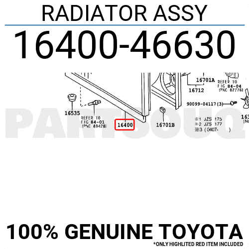 1640046630 Genuine Toyota RADIATOR ASSY 16400-46630 | eBay