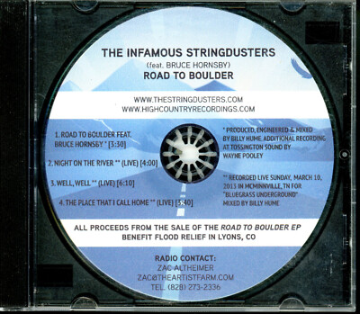 THE INFAMOUS STRINGDUSTERS - ROAD TO BOULDER - RARE CD 4 TRACKS BRUCE ...