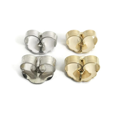 Jumbo Tension Earring Push Backs Butterfly 14K White or Yellow Gold, 1 ...