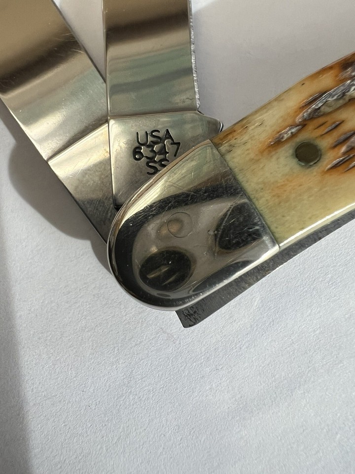 Case XX 6347 SS Stockman - Amber Bone Knife Minor Scratches on Blades ...