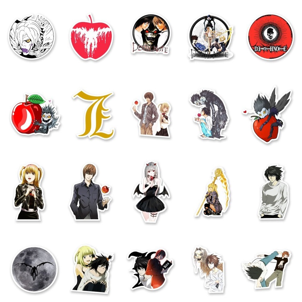 50pcs Waterproof Vinyl Stickers Death Note Anime Luggage Phone Laptop ...