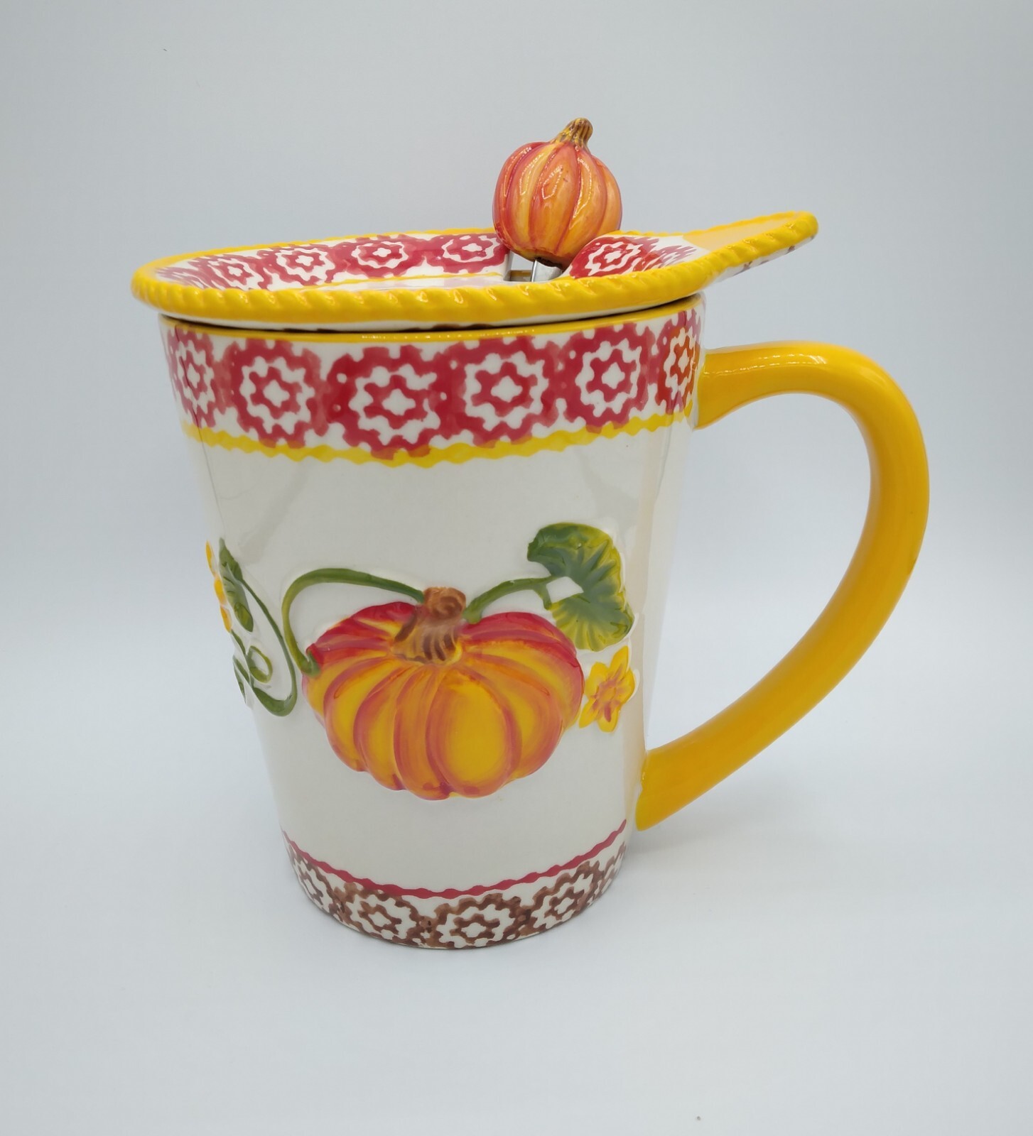 Temptations by Tara Pumpkin Patch 16 Oz Mug, Spoon, And Lid | eBay