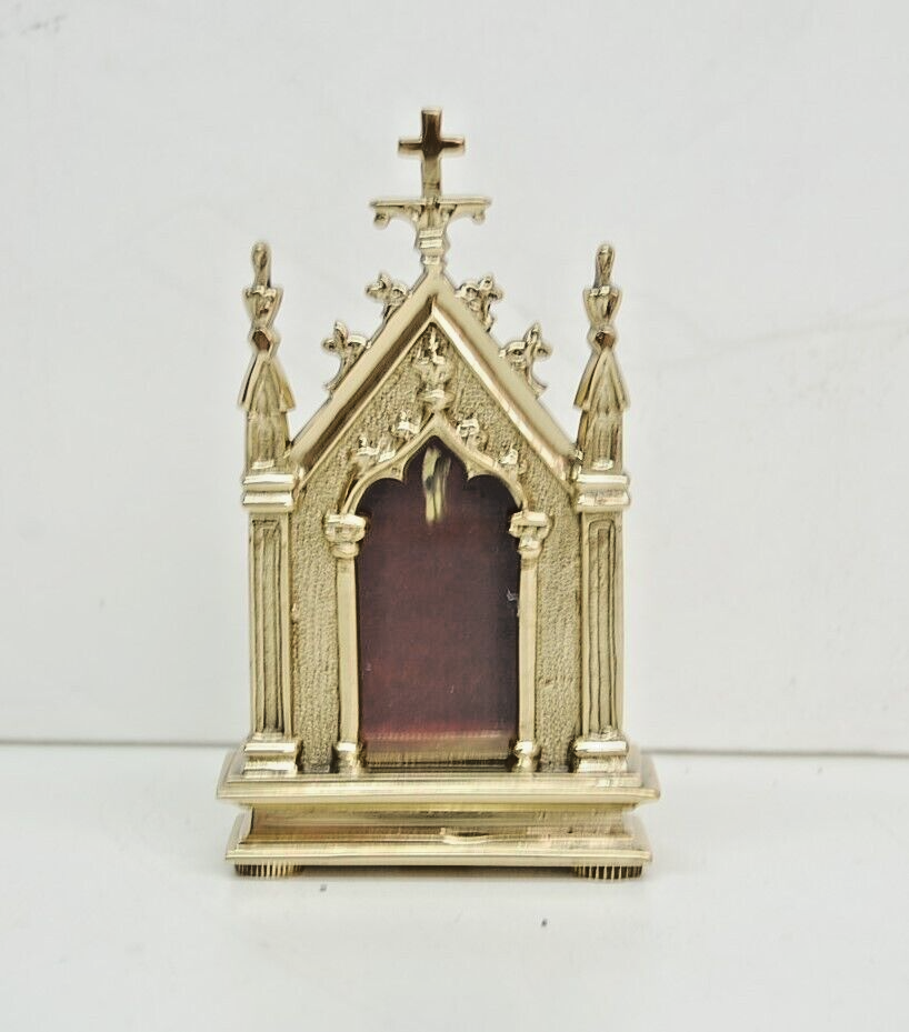 4 3/4" BRASS GOTHIC CHURCH RELIQUARY FOR YOUR RELIC - #7 | eBay