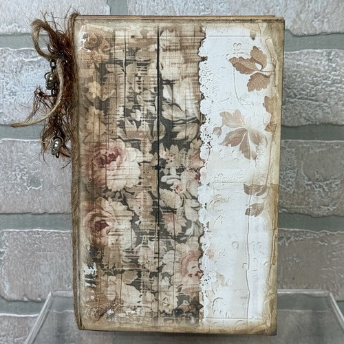 Handmade Junk Journal Shabby Chic Floral Tags Pockets Sewn Spine 40 ...