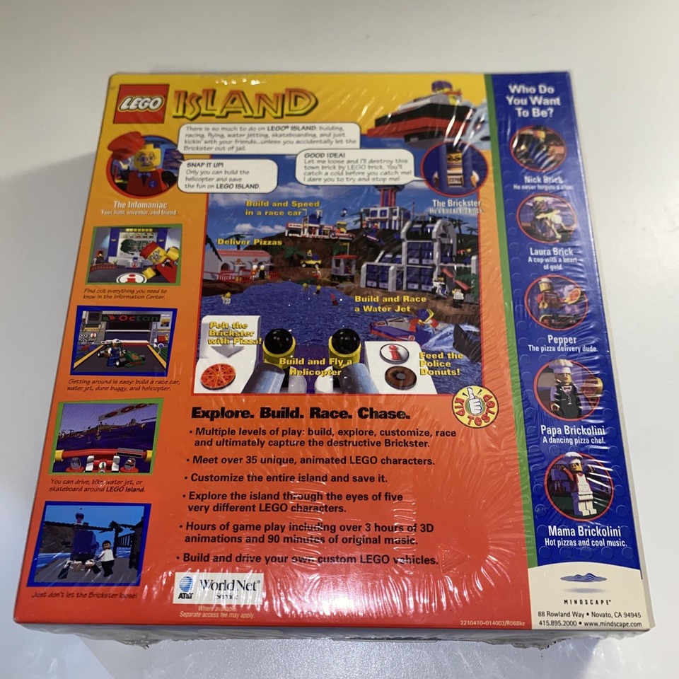 Vintage LEGO Island COMPLETE BIG BOX PC CD-ROM Windows 95 Computer Game ...