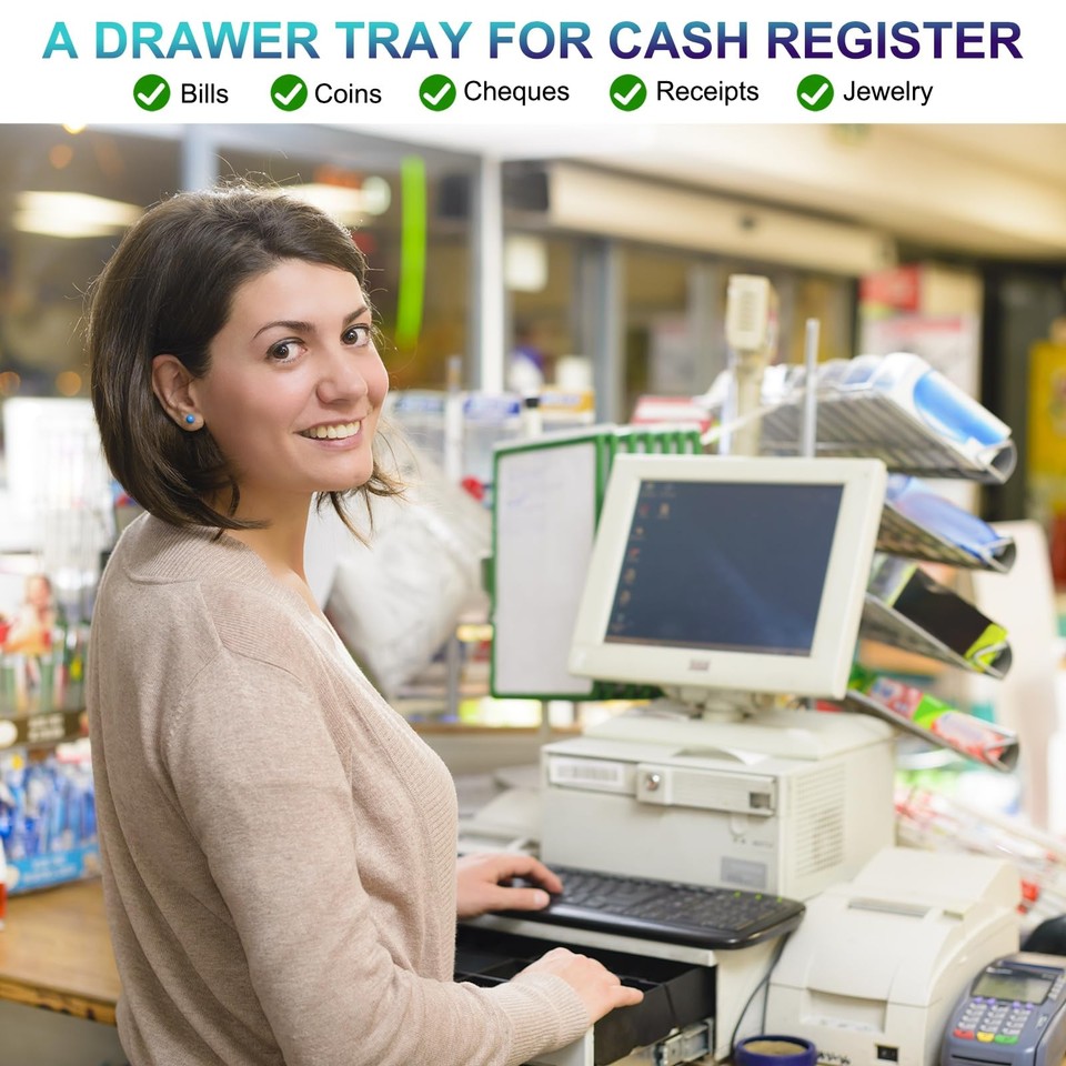 Money Tray Cash Register Drawer Insert Tray, Portable Currency Till ...