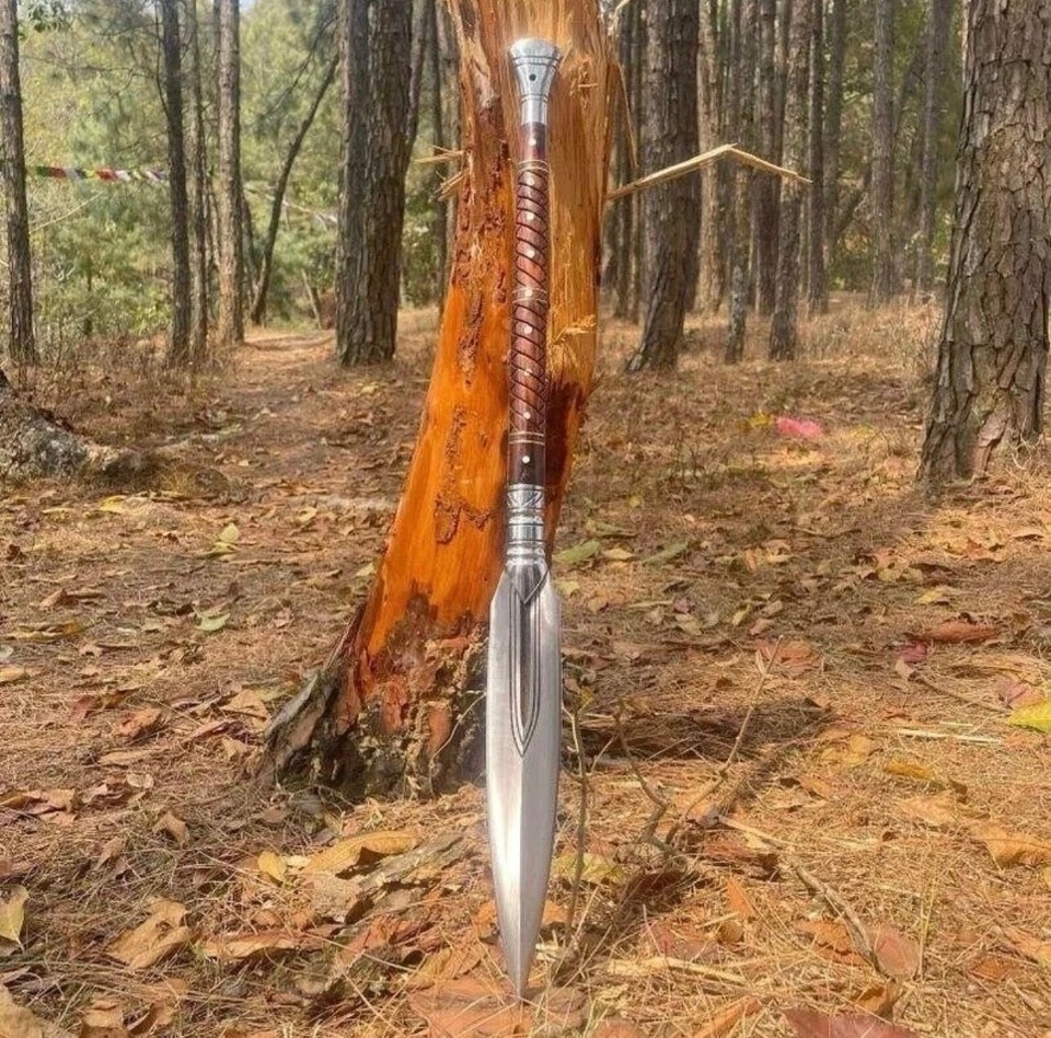 Custom Handmade Carbon Steel Blade Traditional Viking Spear /Hunting 30 ...