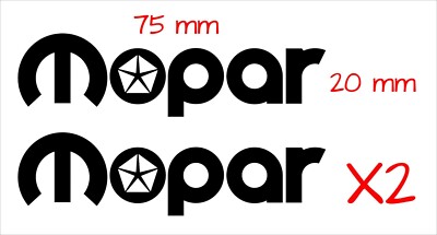 Mopar vinyl decals TWO (2) 75 x 20 mm each CONFIRM your color | eBay ...
